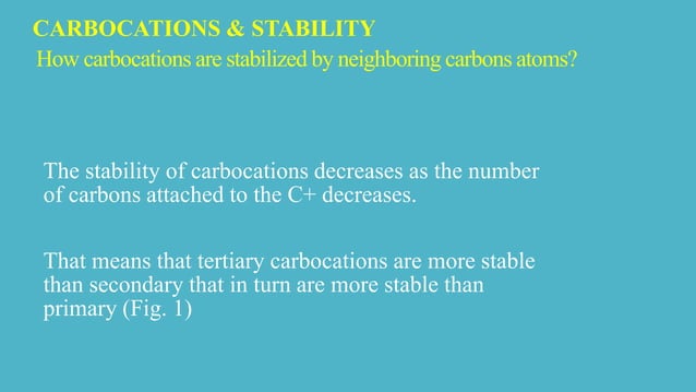 Carbocations and Their Stability | PPTX | Chemistry | Science