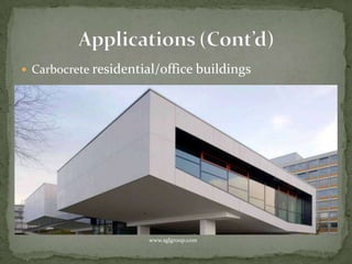 Carbon fiber reinforced concrete (Carbocrete) | PPTX