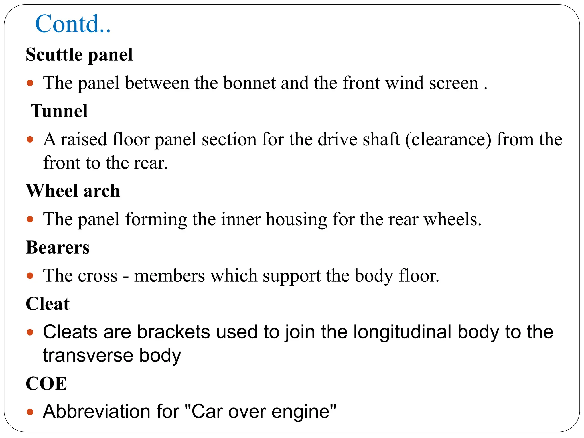 car body terminology, Drip moulding, Door trim | PPT