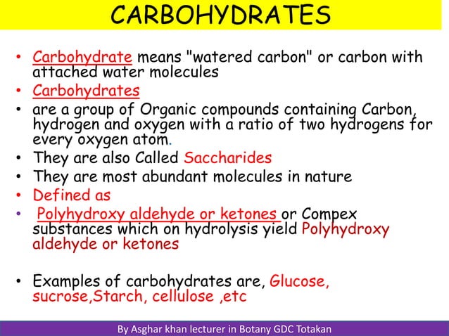 Carbohdrates | PPTX