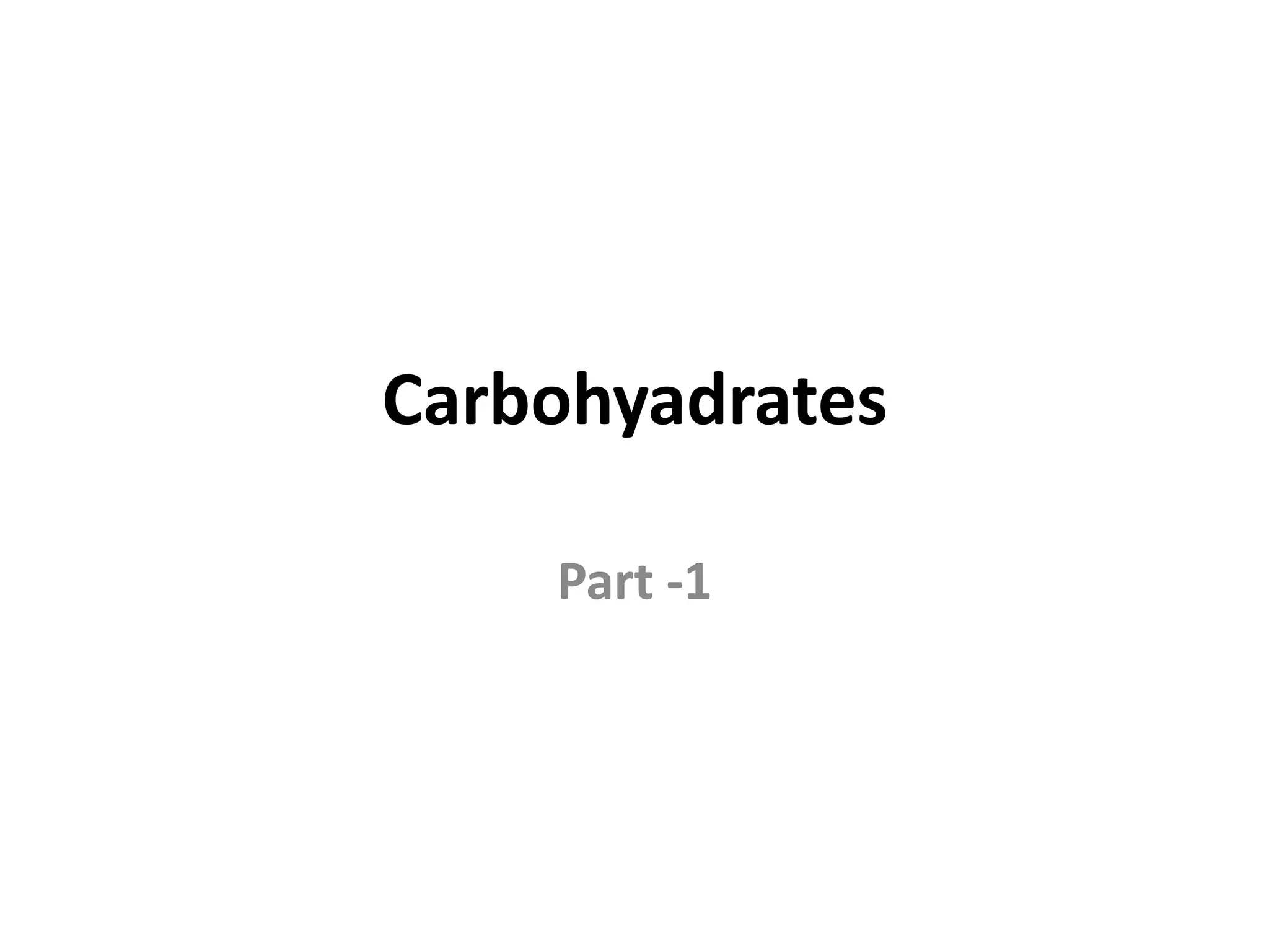 Carbohyadrates | PPT