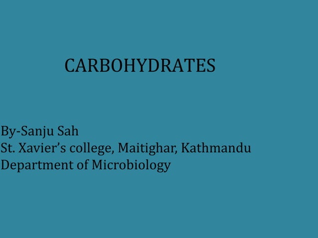 Carbohydrate | PPT