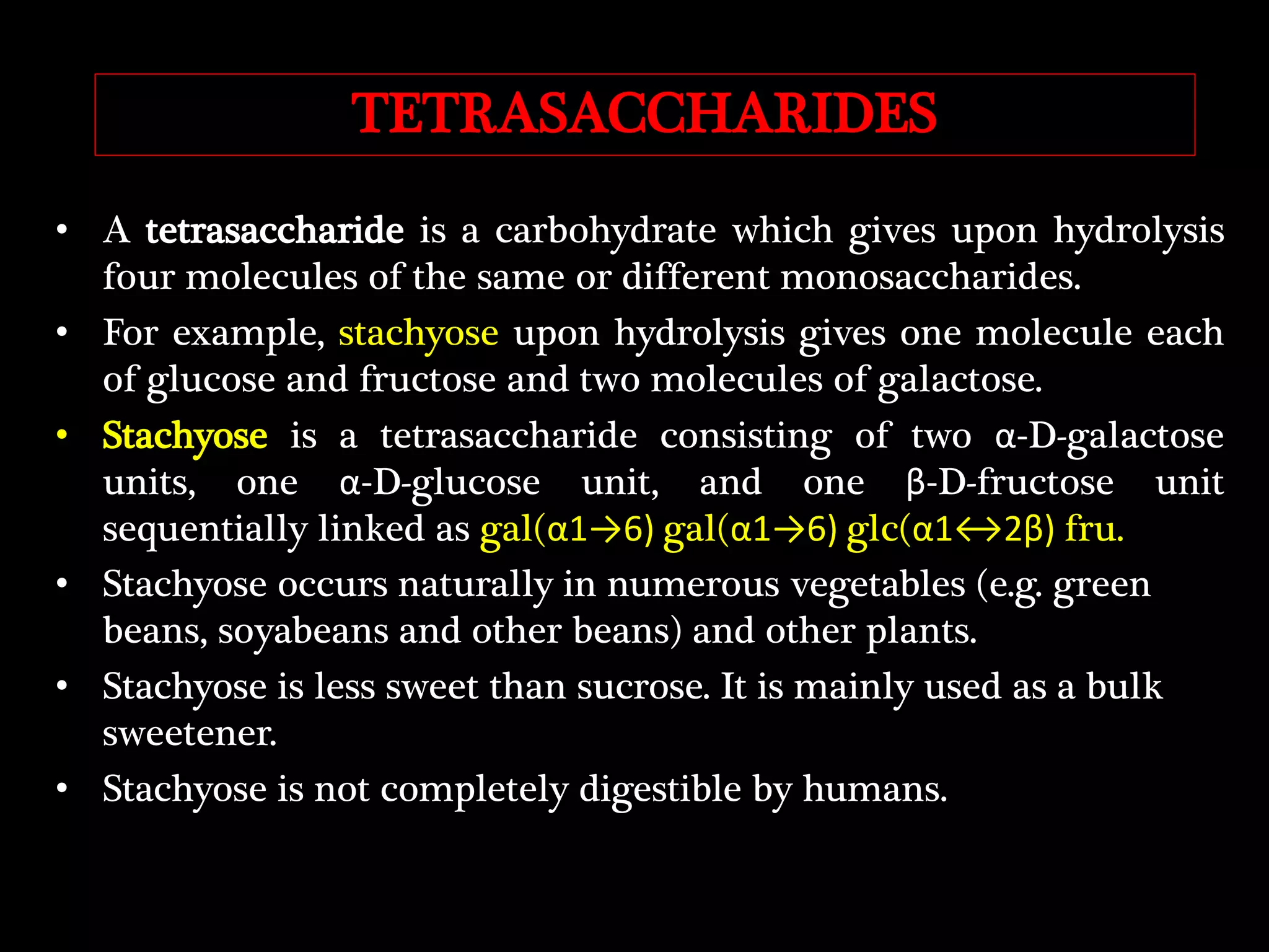 Carbohydrate oligosaccharides | PPTX