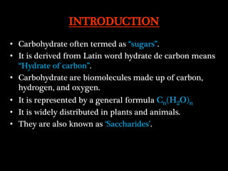 Carbohydrate property, classification and function | PPT
