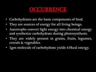 Carbohydrate property, classification and function | PPT