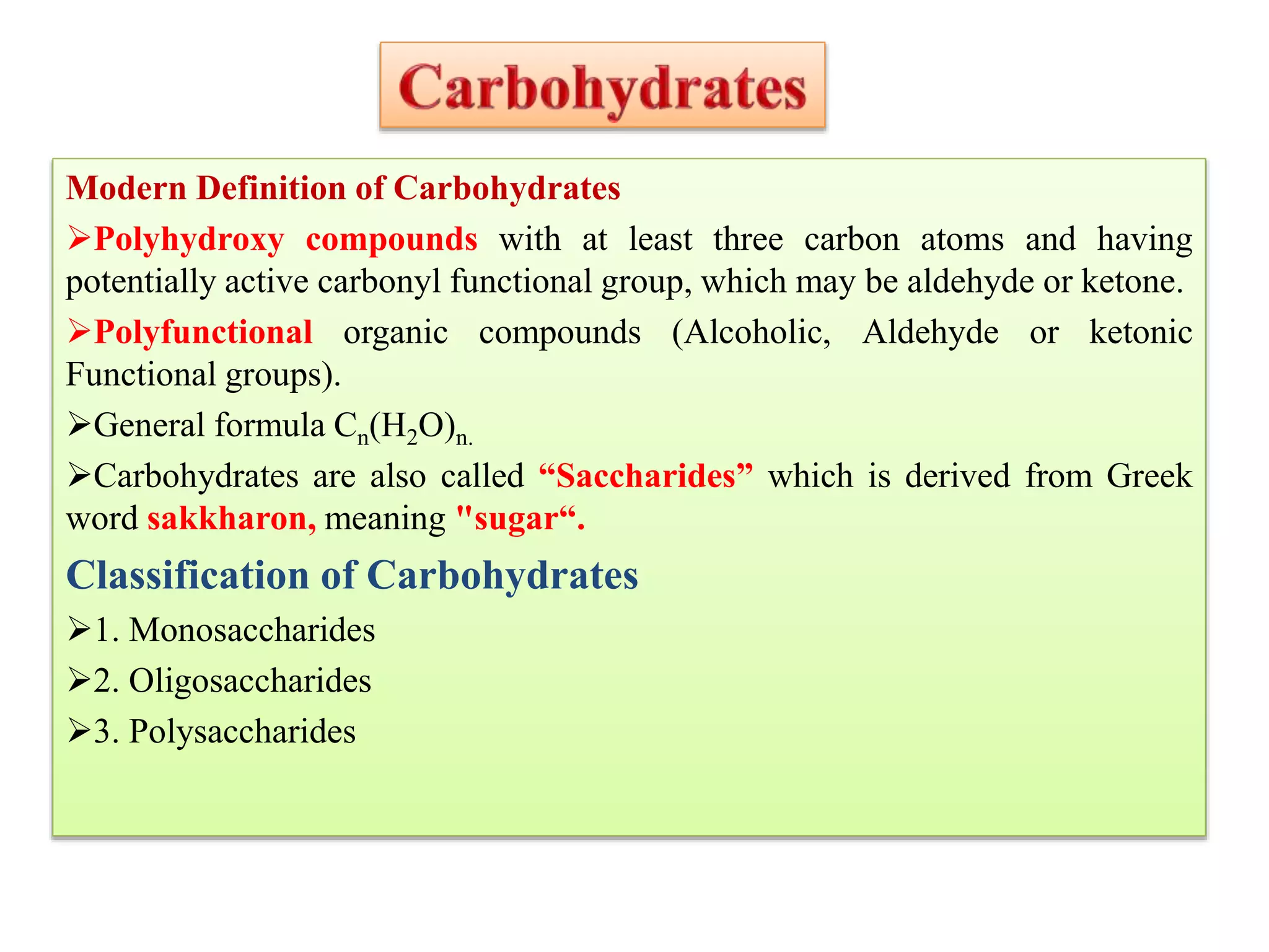 Carbohydrate 01 | PPTX