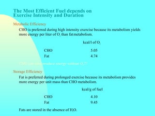 Carbohydrate and fat utilization during exercise 24 july 16 | PPT