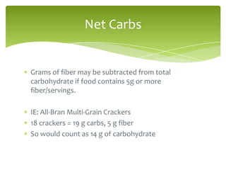Carbohydrate Counting | PPTX