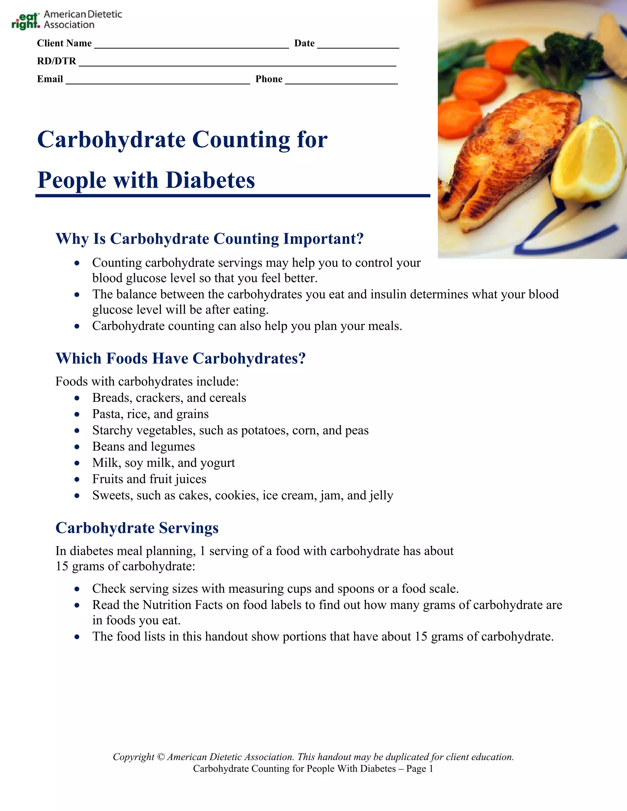 Carbohydrate counting final | PDF