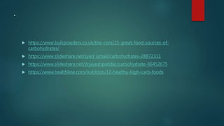 Carbohydrated Food In Our Daily Diet | PPT