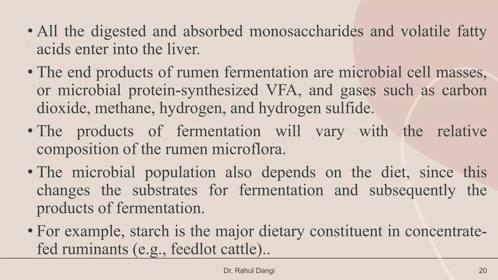 Carbohydrate digestion and metabolism in Ruminants Carbohydrate ...