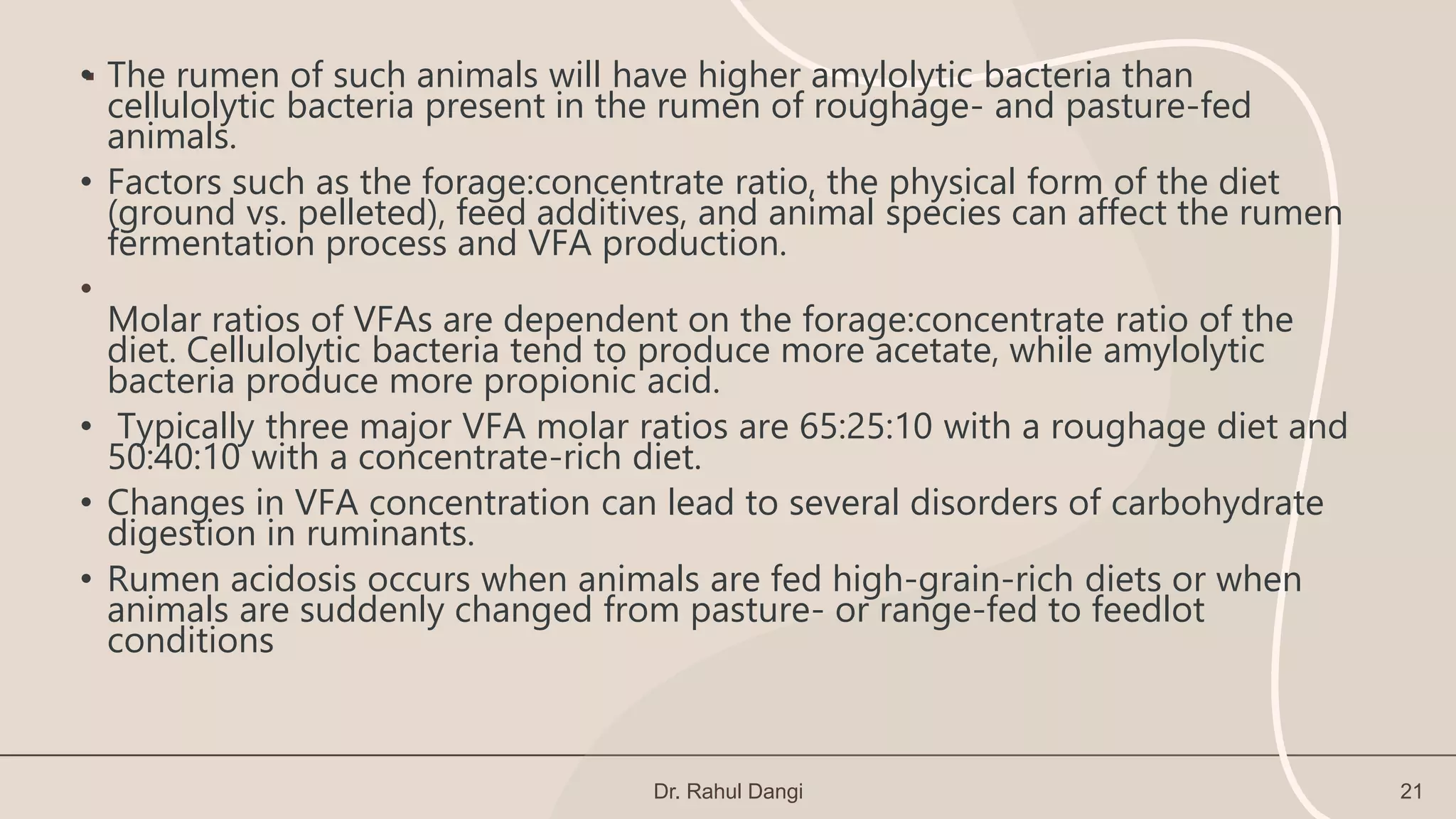 Carbohydrate digestion and metabolism in Ruminants Carbohydrate ...
