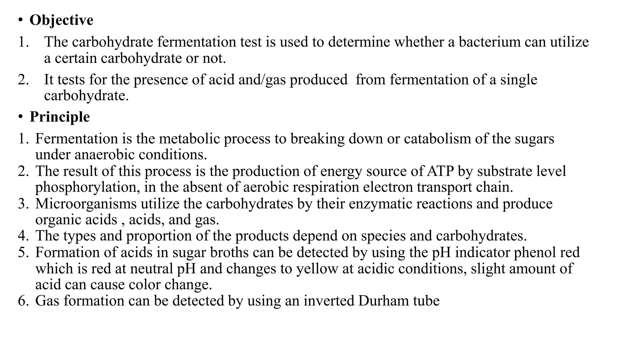 Carbohydrate fermentation test 1 | PPTX