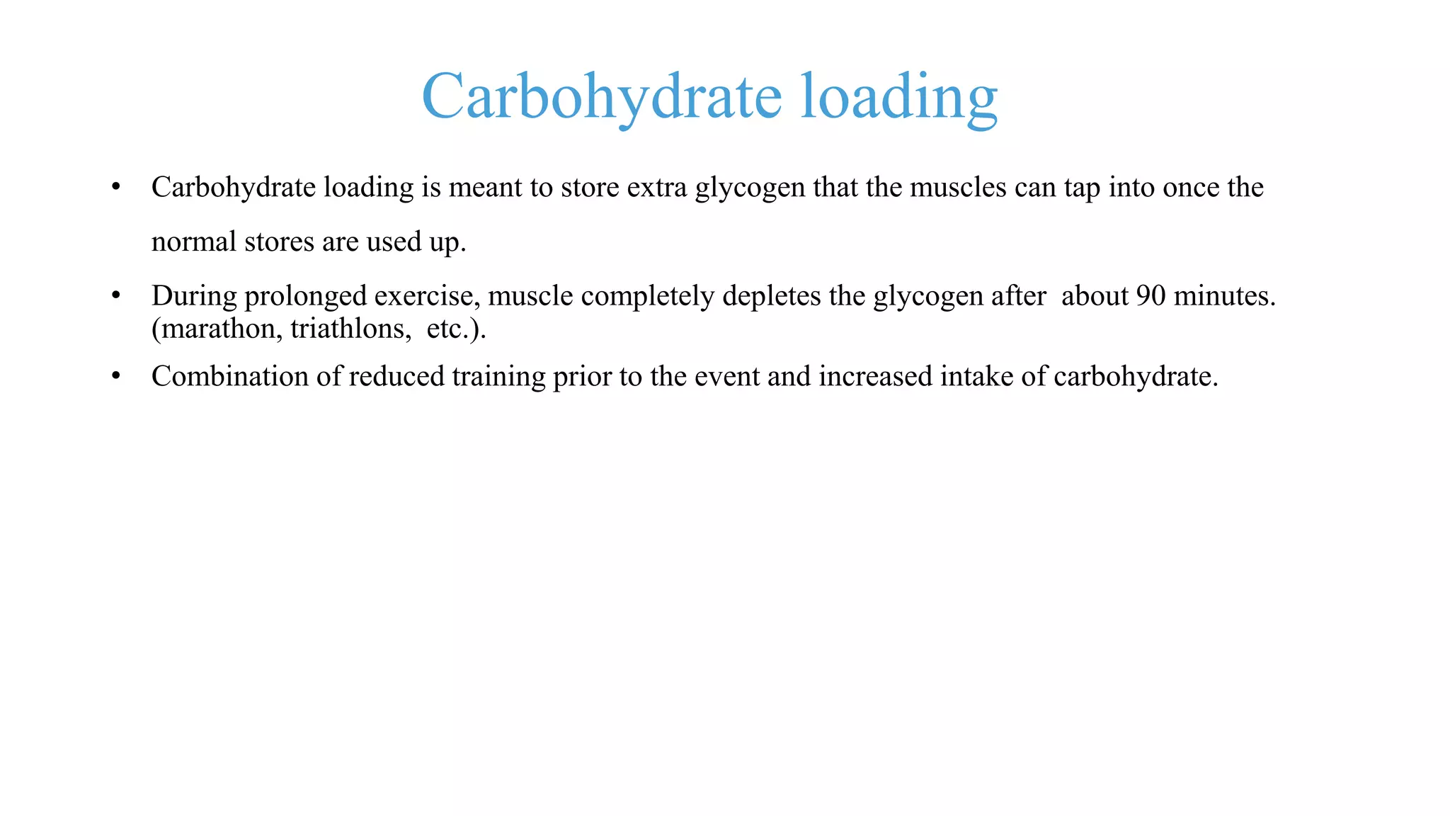 Carbohydrate for exercise | PPTX