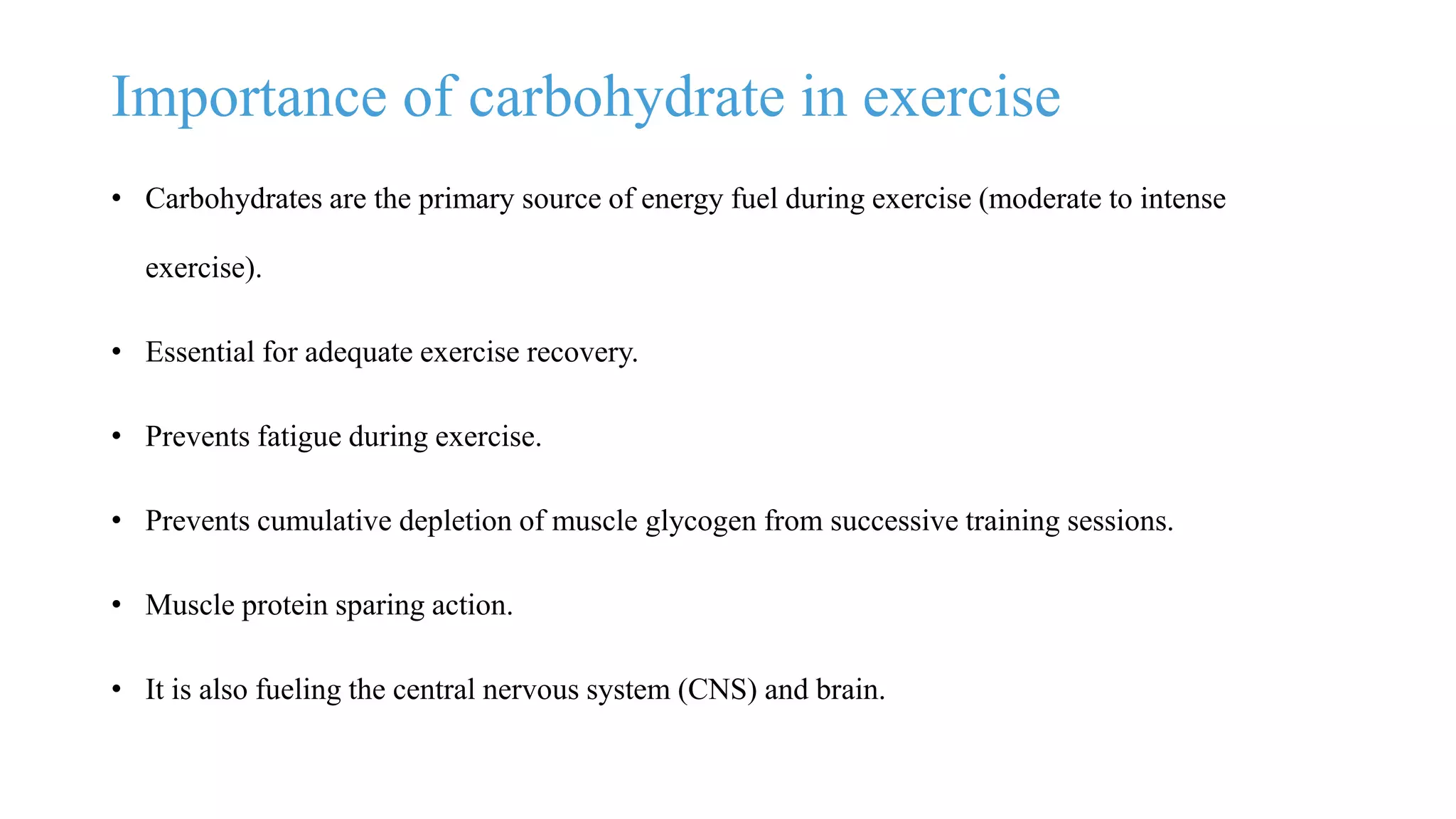 Carbohydrate for exercise | PPTX