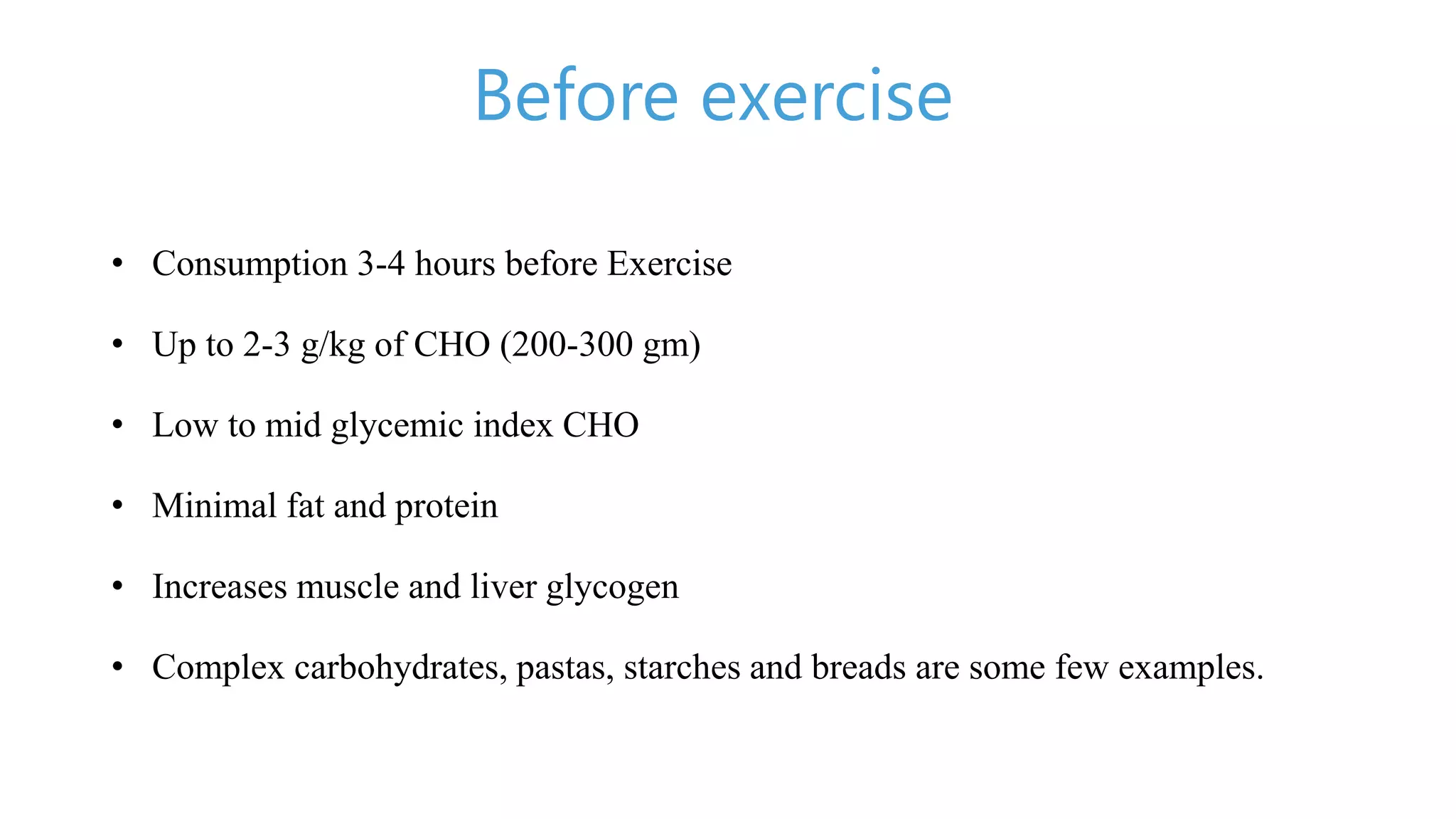 Carbohydrate for exercise | PPTX
