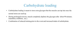 Carbohydrate for exercise | PPTX