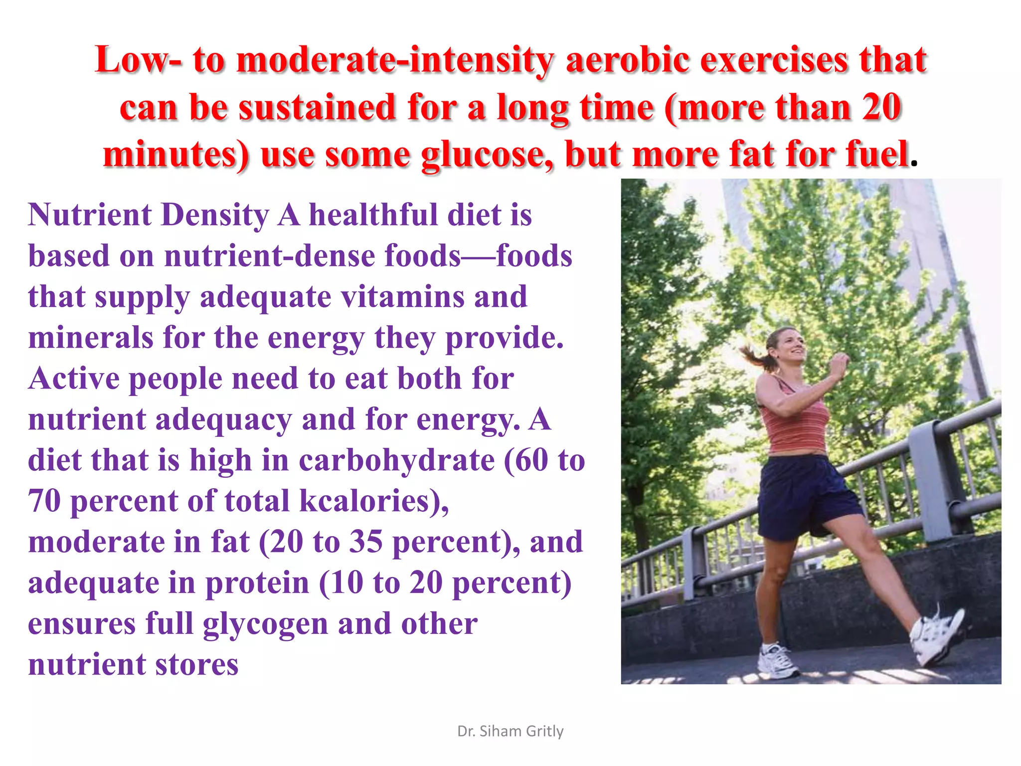 Carbohydrate;low intensity and high intensities physical activities | PPTX
