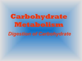 Carbohydrate metabolism | PPT