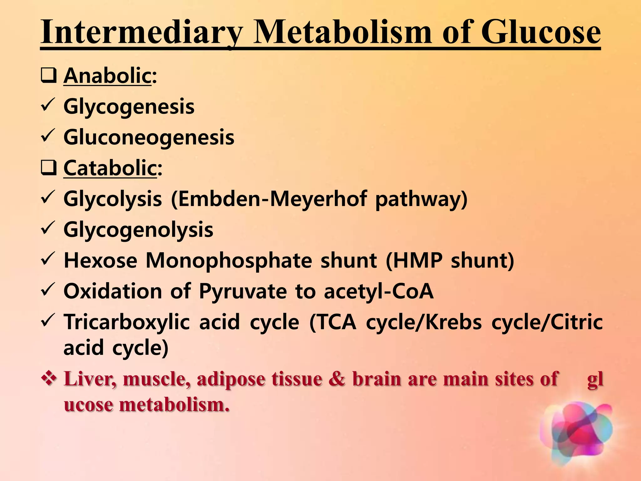 Carbohydrate metabolism & Interconnection of Metabolism with ...