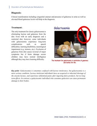 disorders of Carbohydrate metabolism | PDF