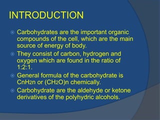 Carbohydrate presentation by KK Sahu sir | PPTX