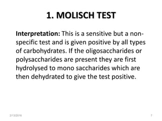 Carbohydrates analysis | PPTX