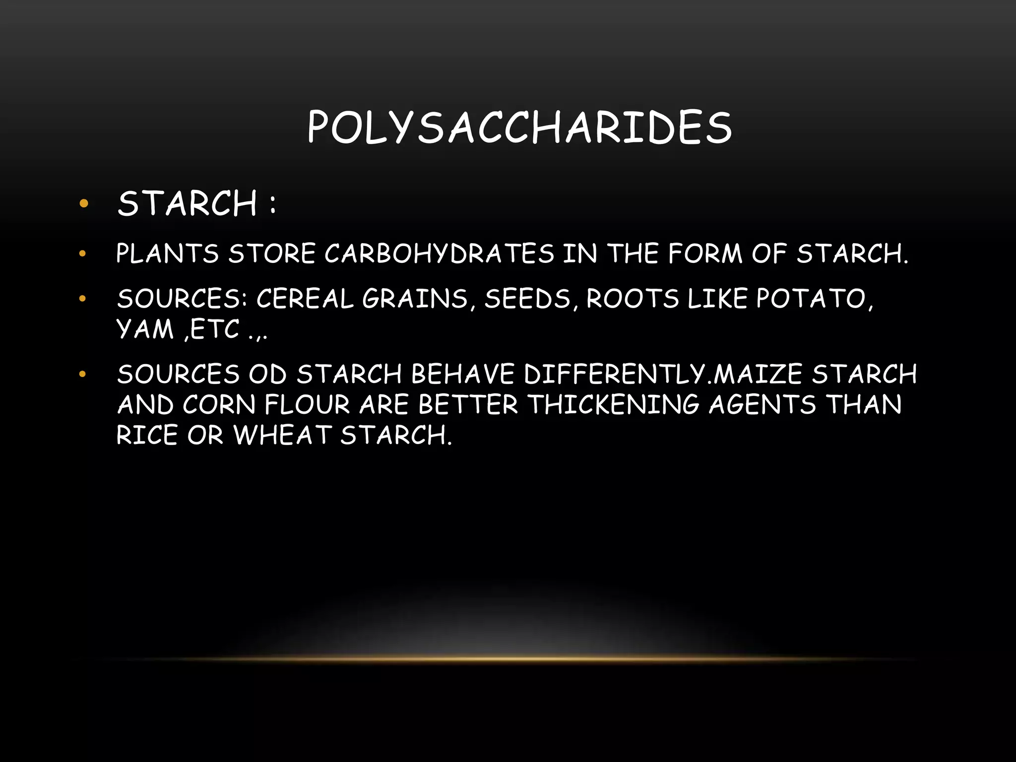 Carbohydrates IN FOOD | PPTX