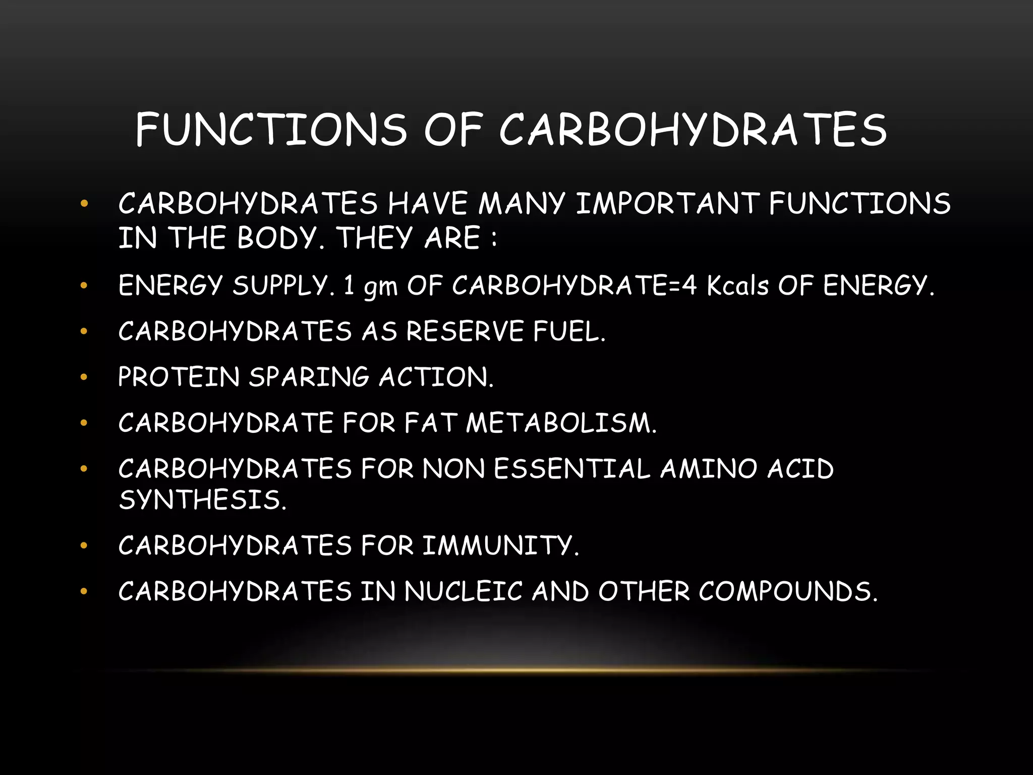 Carbohydrates IN FOOD | PPTX