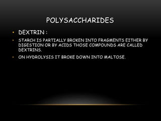 Carbohydrates IN FOOD | PPTX