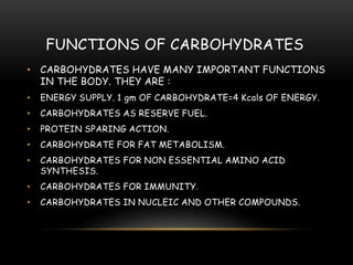 Carbohydrates IN FOOD | PPTX