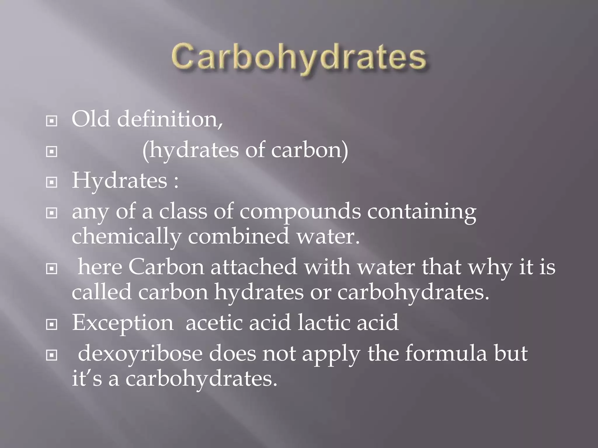 Carbohydrates | PPTX
