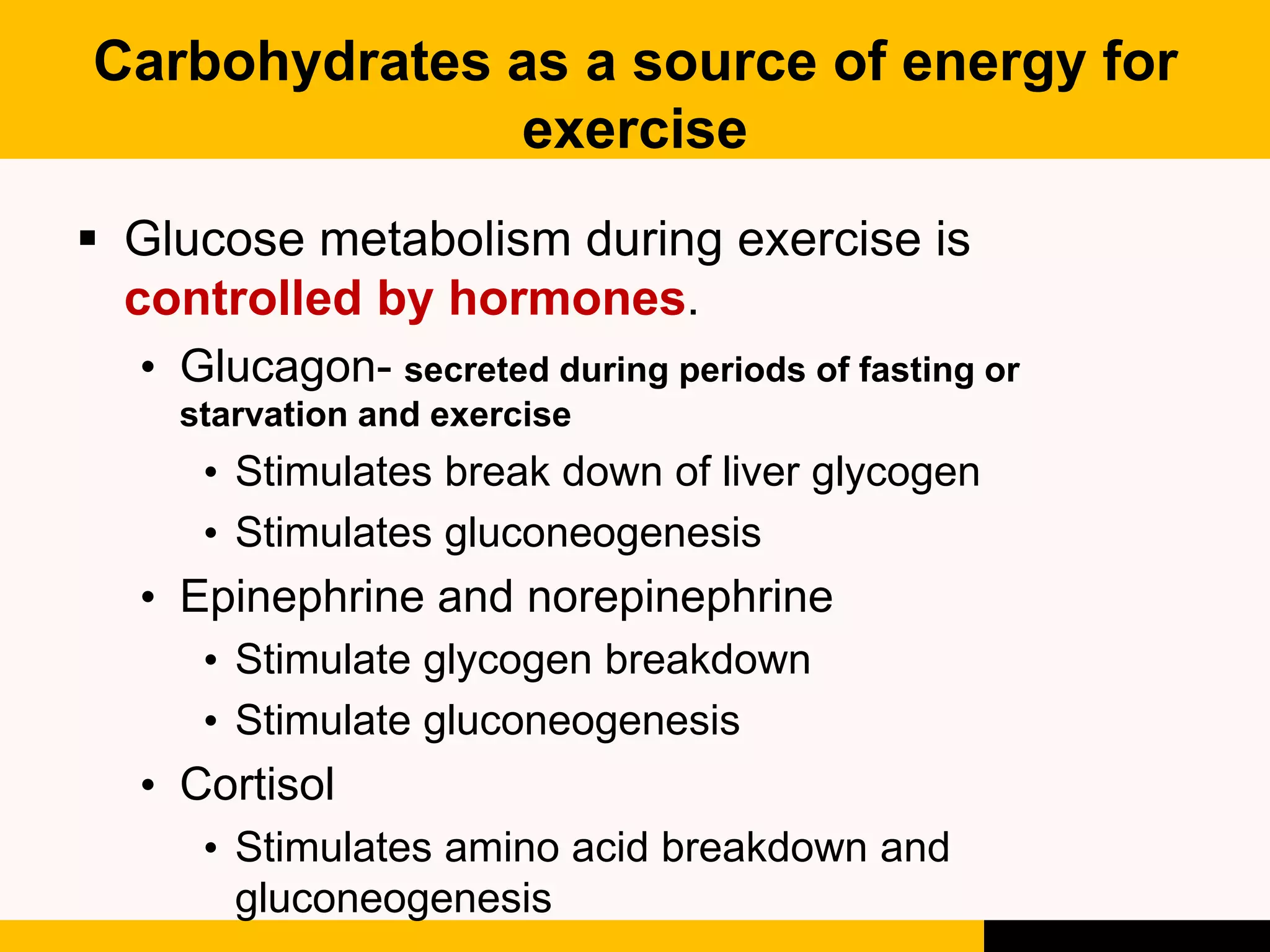Carbohydrates in Sports | PPTX
