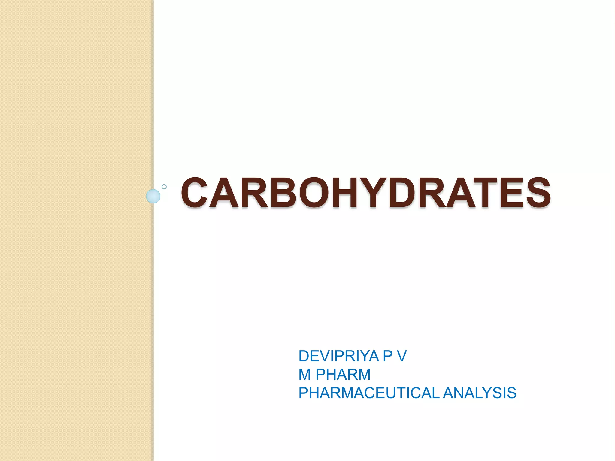 Carbohydrates | PPT