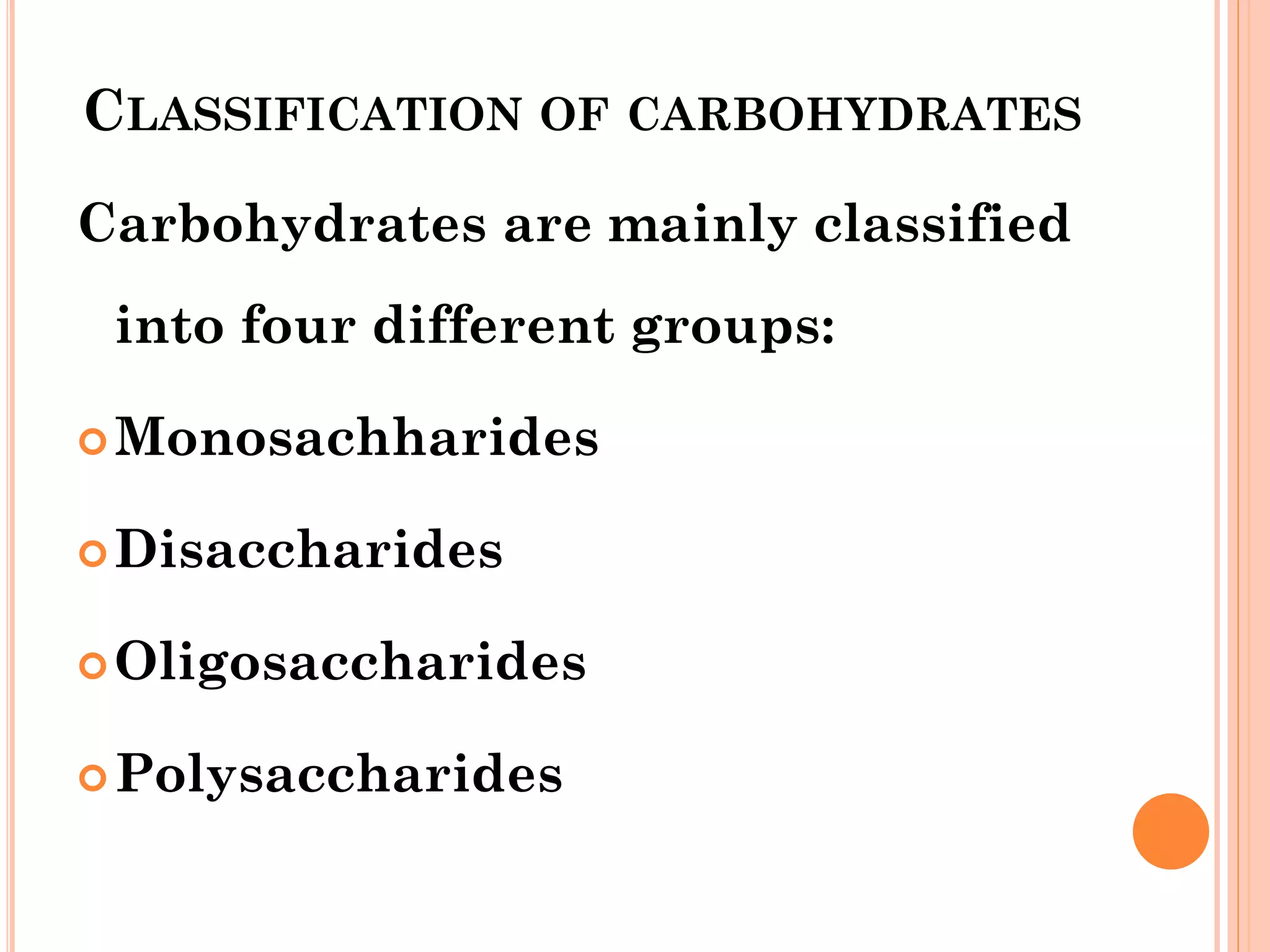 General Introduction and classification of Carbohydrates | PDF