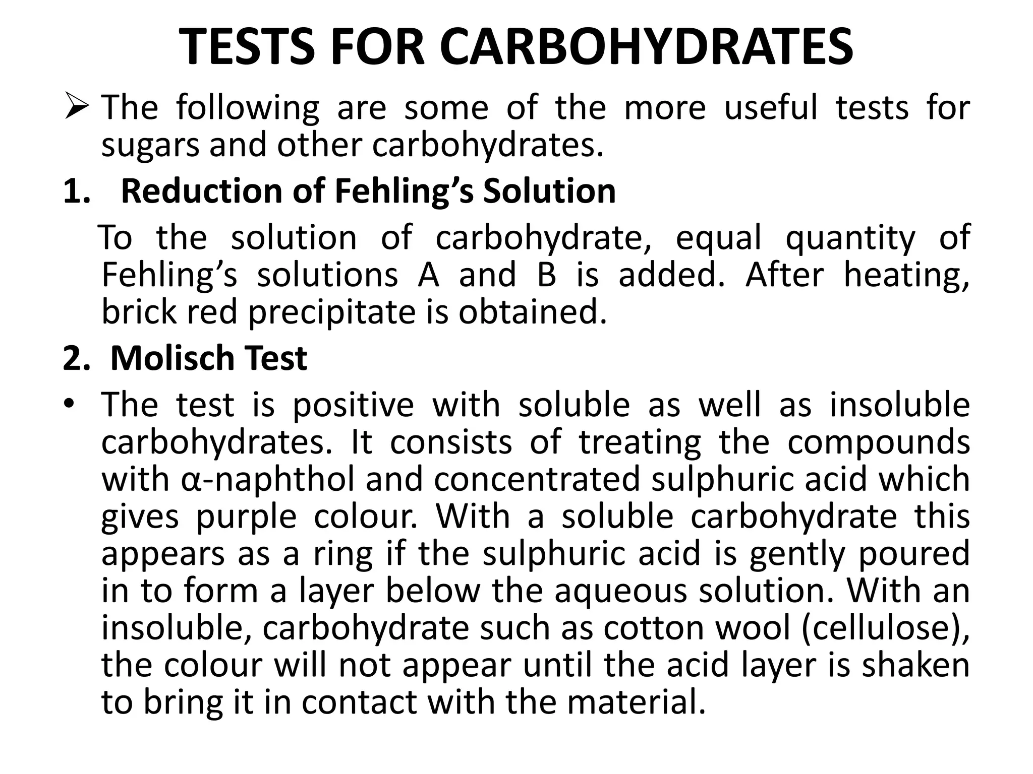 Carbohydrates- classification, identification and biosynthesis | PPTX