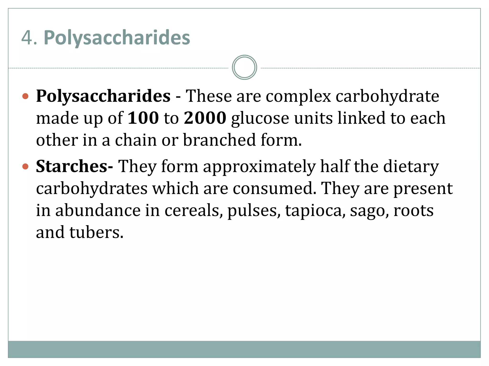 Carbohydrates Unit 2nd of Nutrition | PPTX