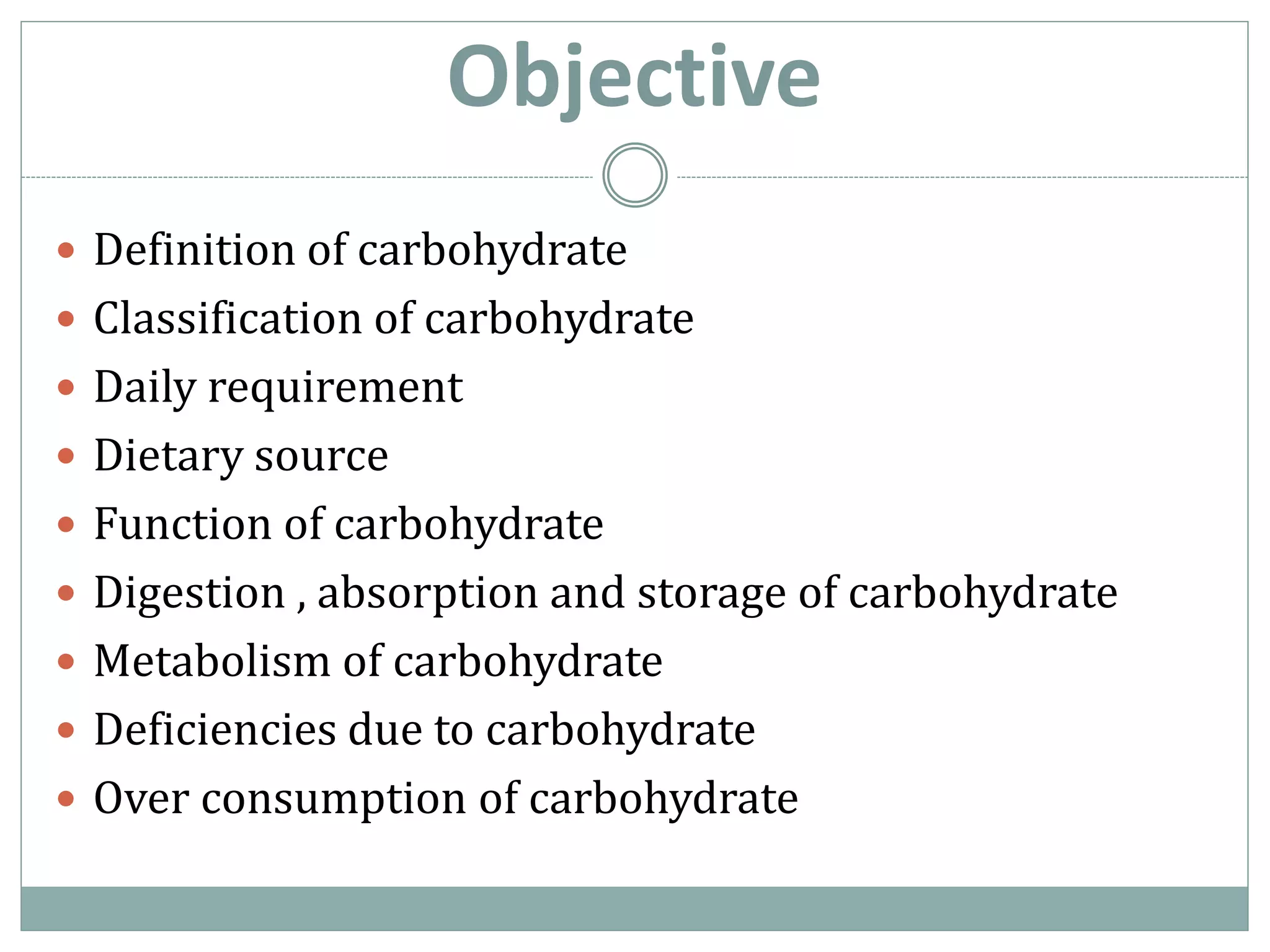Carbohydrates Unit 2nd of Nutrition | PPTX