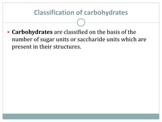 Carbohydrates Unit 2nd of Nutrition | PPTX