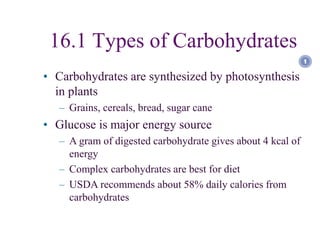 Carbohydrates, structure, functions and kinds | PPT