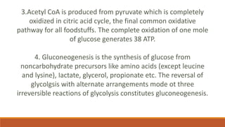 Carbohydrates + Glycolysis + Formation | PPTX