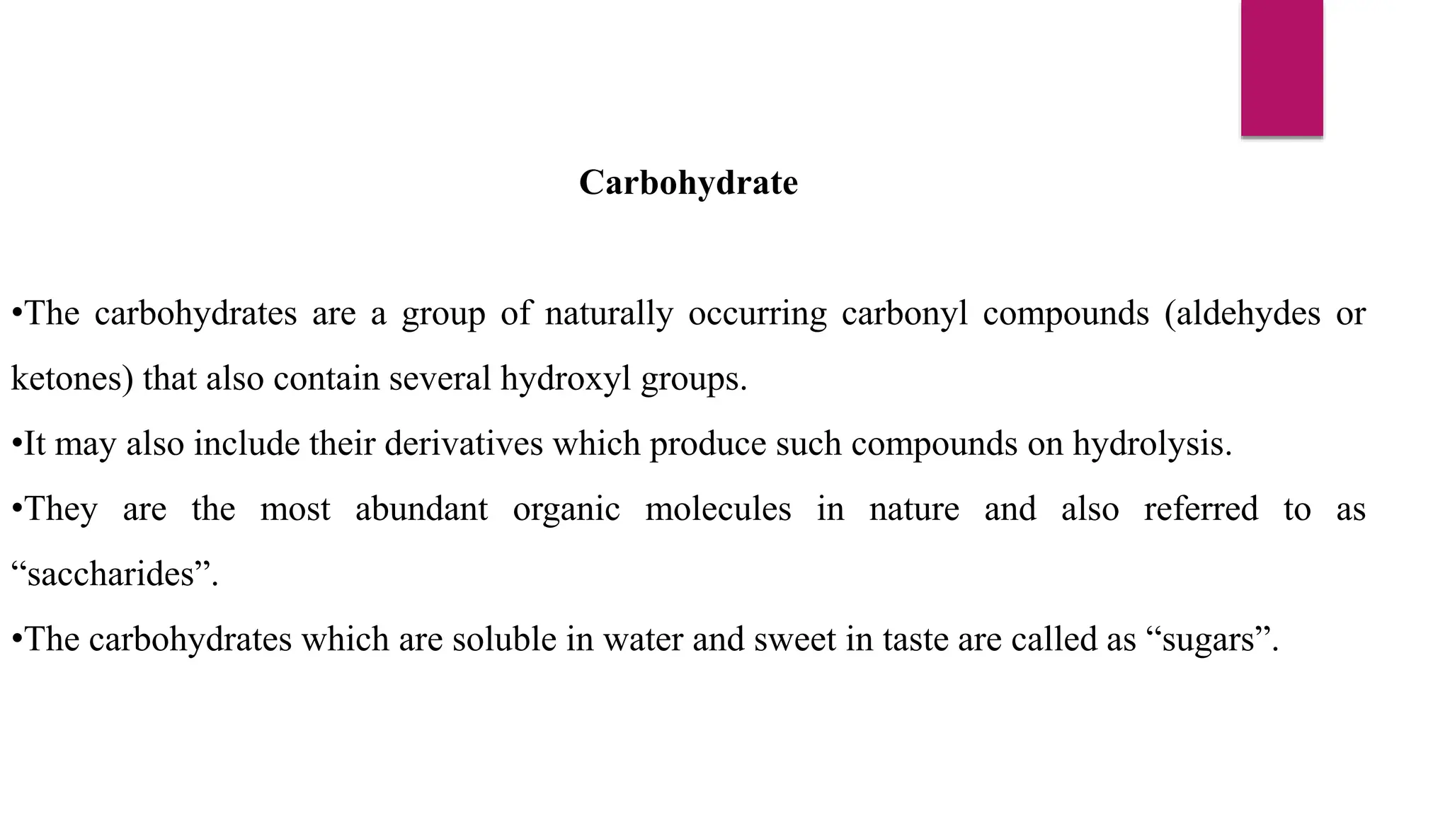 Carbohydrates, classification of carbohydrates.pptx