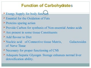 carbohydrates nutrition BSc. Nursing sem | PPTX