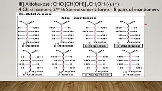 Carbohydrates , classification ,stereochemistry of D-glucose and ...