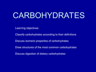 CARBOHYDRATES.ppt................................ | PPT