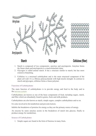 Classification of Carbohydrates and its uses | DOC