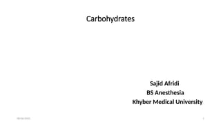 Carbohydrates Structure and functions- Biochemistry PPT for Students ...