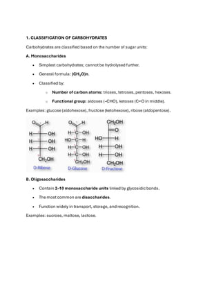 CARBOHYDRATES- structure, occurence and functions | PDF