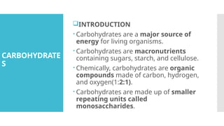 carbohydrates. nutrition 2nd unit, bsc nursing 2nd semester | PPTX