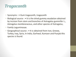 Carbohydrates acacia trgacantha | PPTX | Dental Health | Diseases and ...